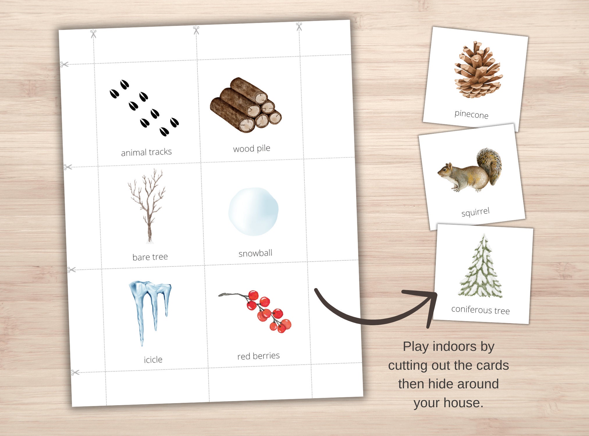 Printable Winter Scavenger Hunt, Winter Treasure Hunt, Forest School ...
