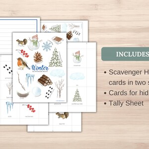 Printable Winter Scavenger Hunt, Winter Treasure Hunt, Forest School ...