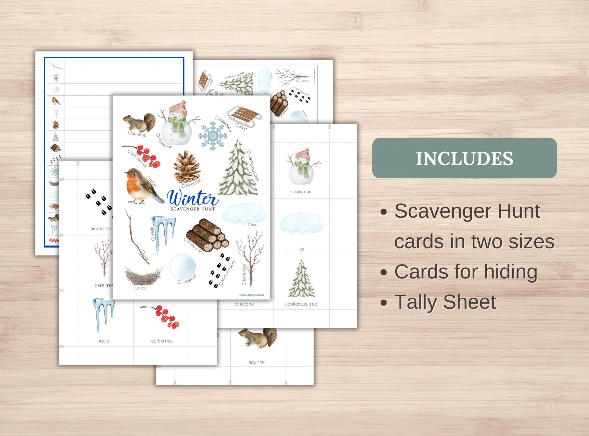 Printable Winter Scavenger Hunt, Winter Treasure Hunt, Forest School ...