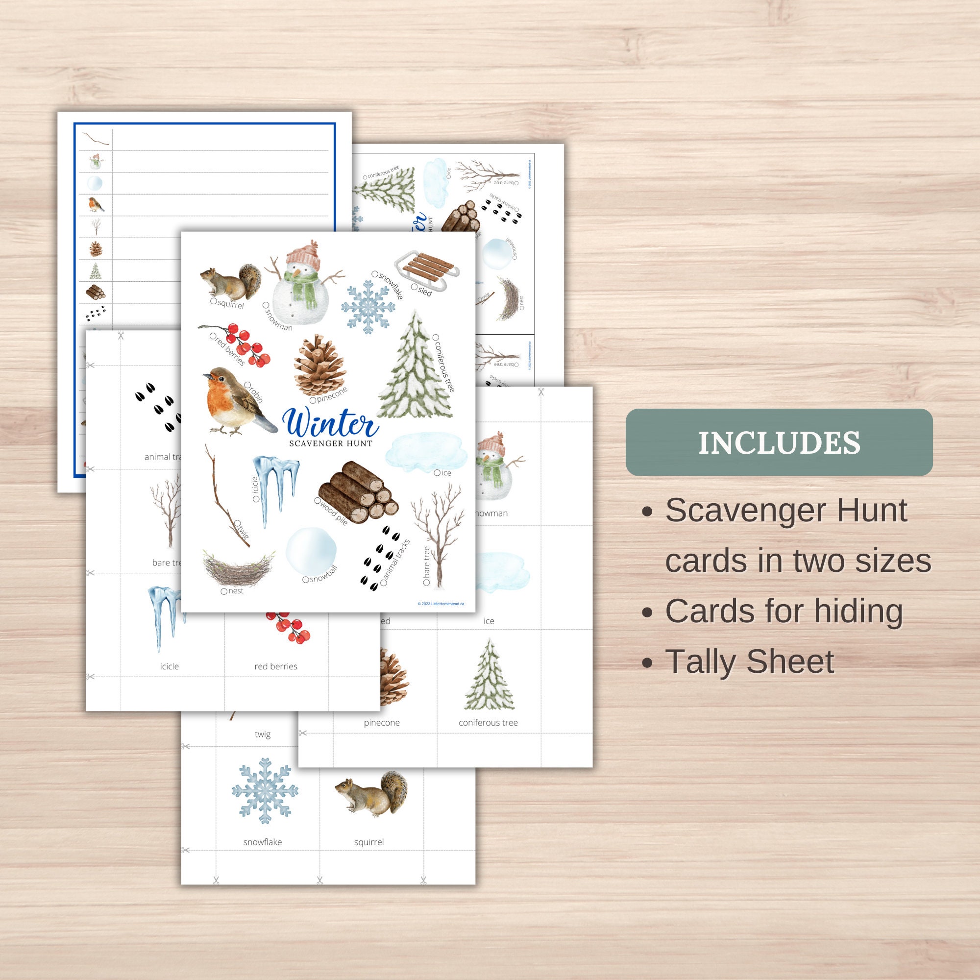 Printable Winter Scavenger Hunt, Winter Treasure Hunt, Forest School ...