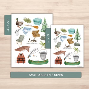 Lake Kids Scavenger Hunt, Printable Preschool Worksheet, Outdoor Indoor ...