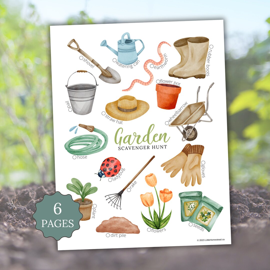 Garden Kids Scavenger Hunt Printable, Treasure Hunt, Forest School ...