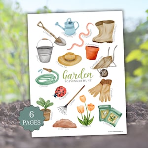 Garden Kids Scavenger Hunt Printable, Treasure Hunt, Forest School ...
