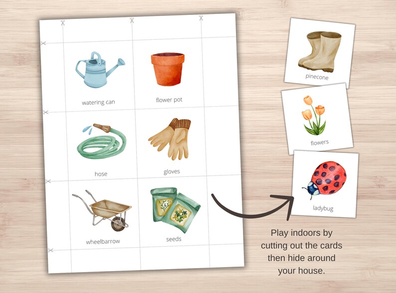 Garden Scavenger Hunt Printable for Kids, Treasure Hunt, Forest School ...