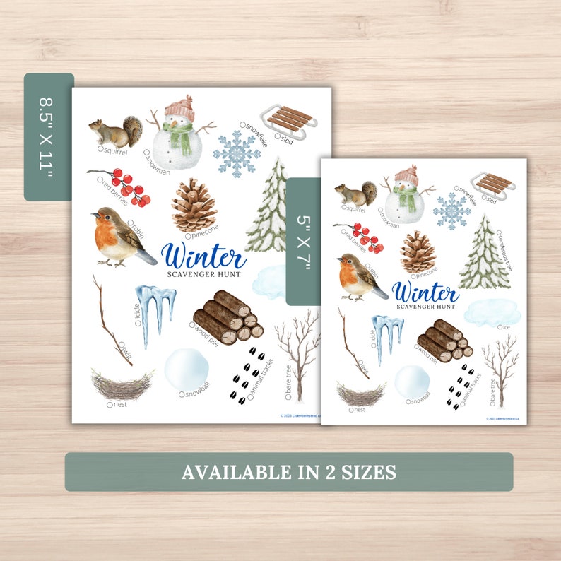 Printable Winter Scavenger Hunt Winter Treasure Hunt Forest - Etsy