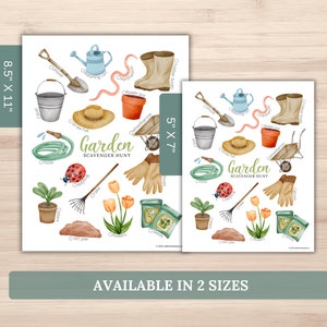 Garden Scavenger Hunt Printable for Kids, Treasure Hunt, Forest School ...
