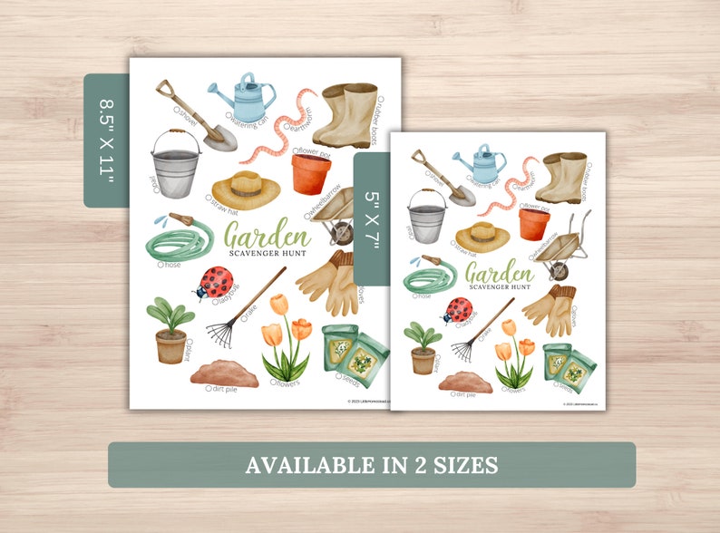 Garden Scavenger Hunt Printable for Kids, Treasure Hunt, Forest School ...