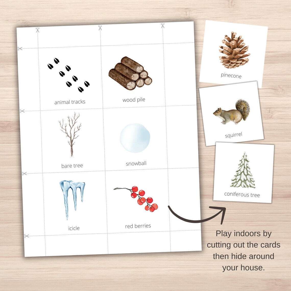 Printable Winter Scavenger Hunt, Winter Treasure Hunt, Forest School ...