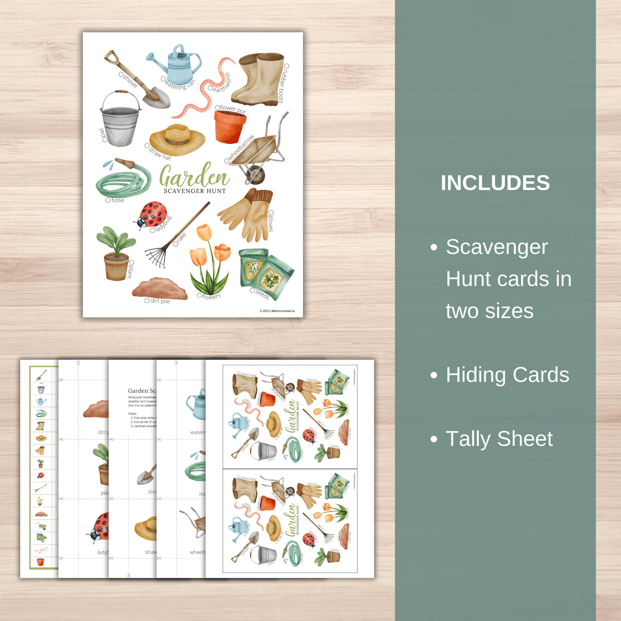 Garden Kids Scavenger Hunt Printable, Treasure Hunt, Forest School ...