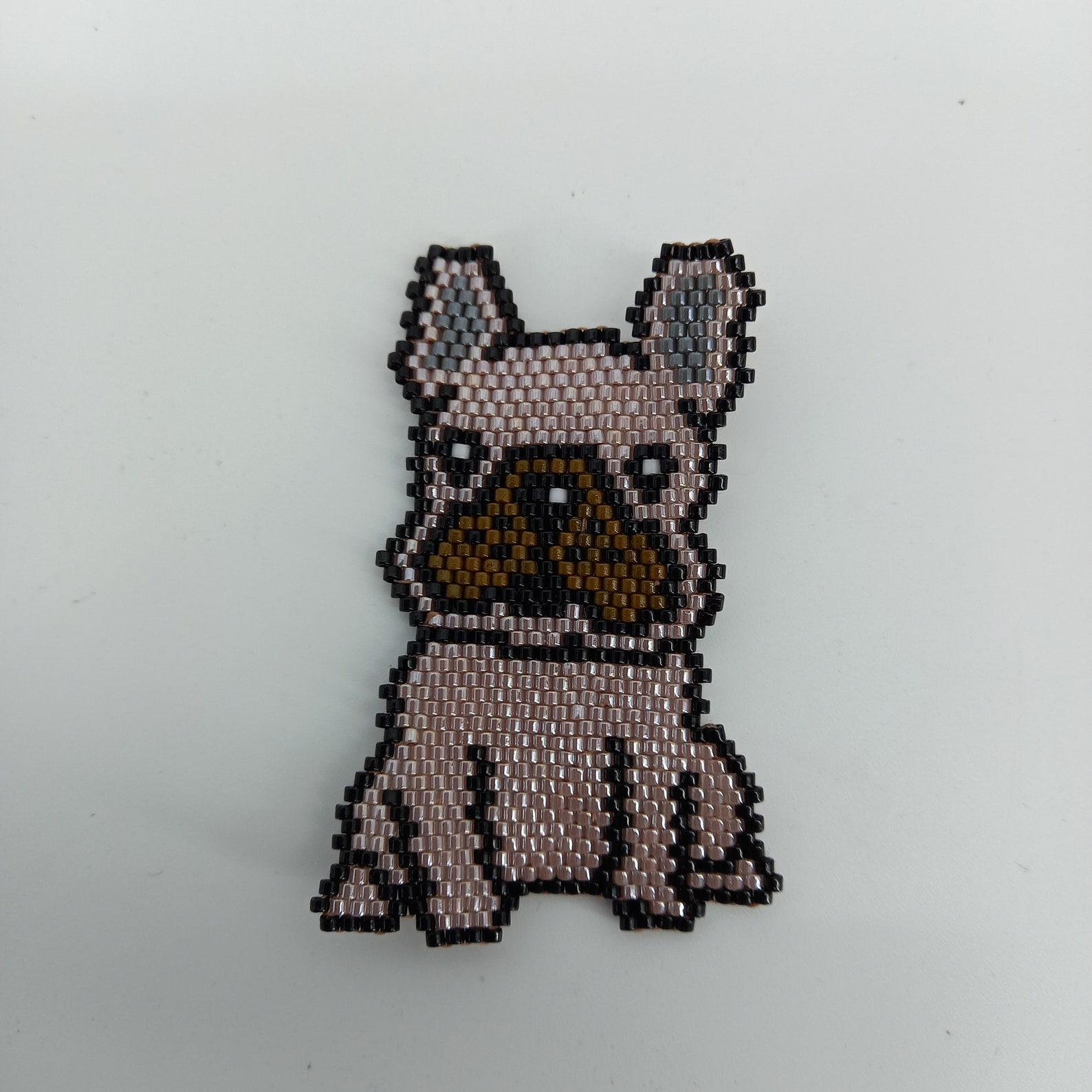 French Bulldog Brick Stitch Pattern: Beaded Earrings, Keyring (PDF ...