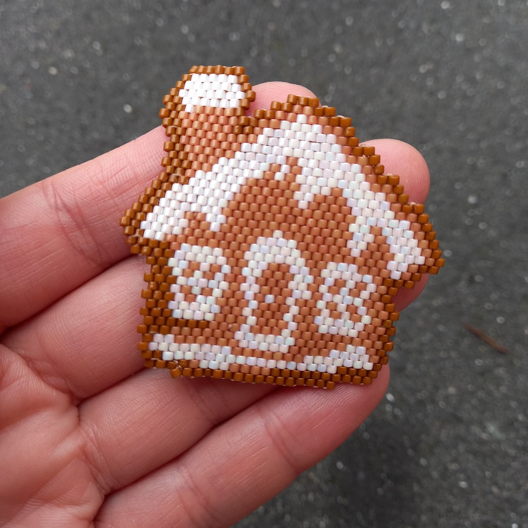 Christmas Gingerbread House PDF Beading Pattern, Brick Stitch PDF ...