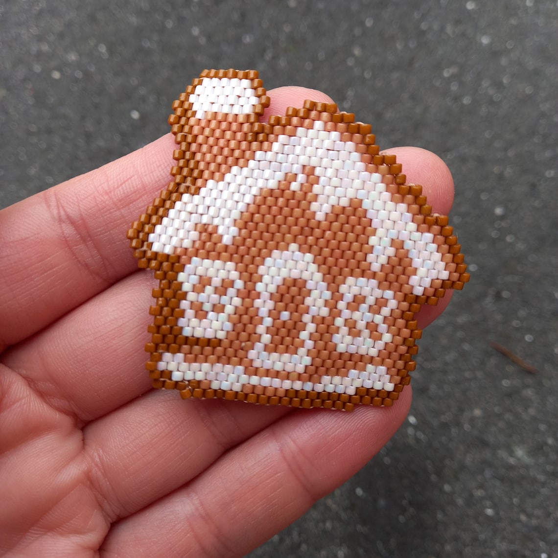 Christmas Gingerbread House PDF Beading Pattern, Brick Stitch PDF ...