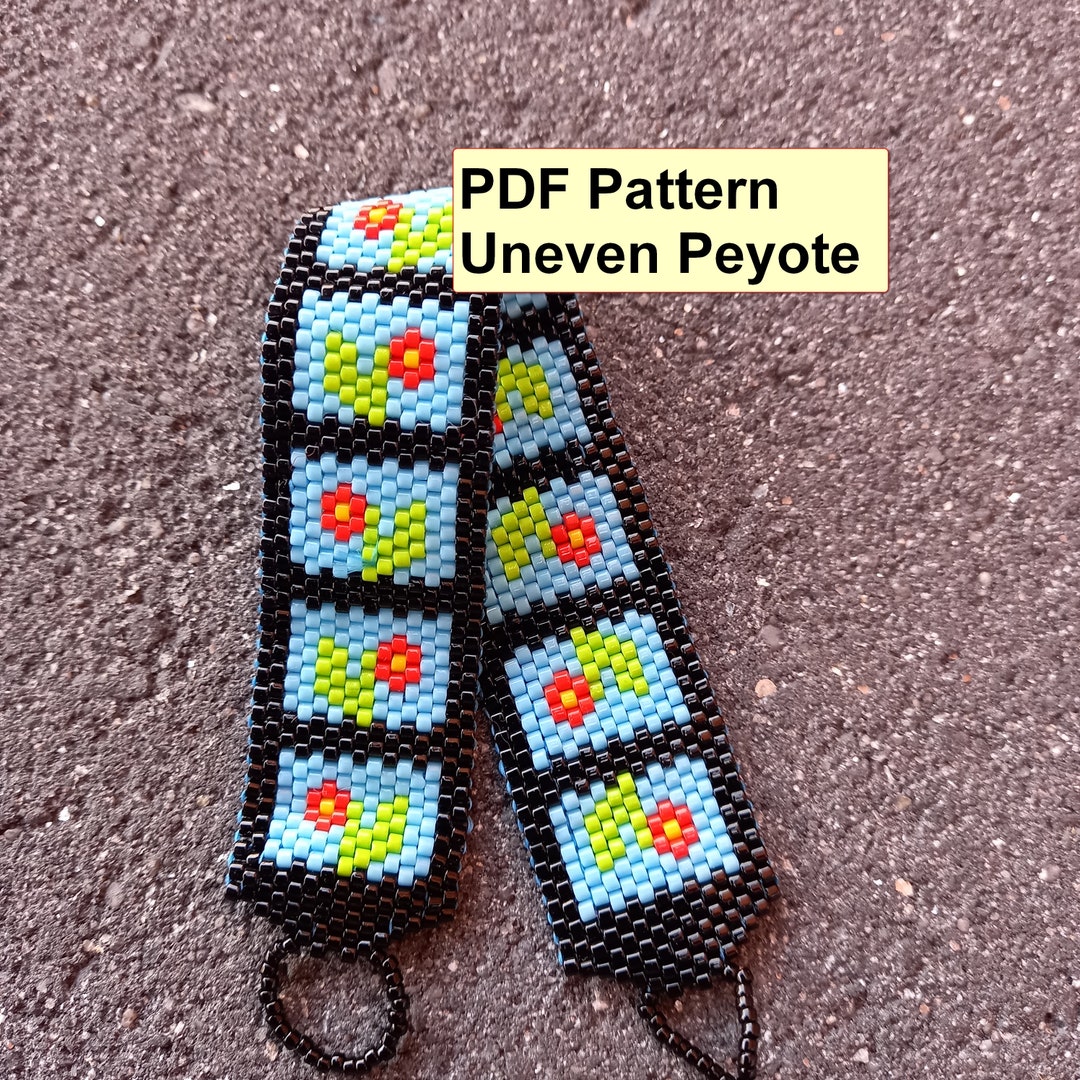 Flower Bracelet PDF Pattern, Flower Bracelet PDF Schema, Do It Yourself ...
