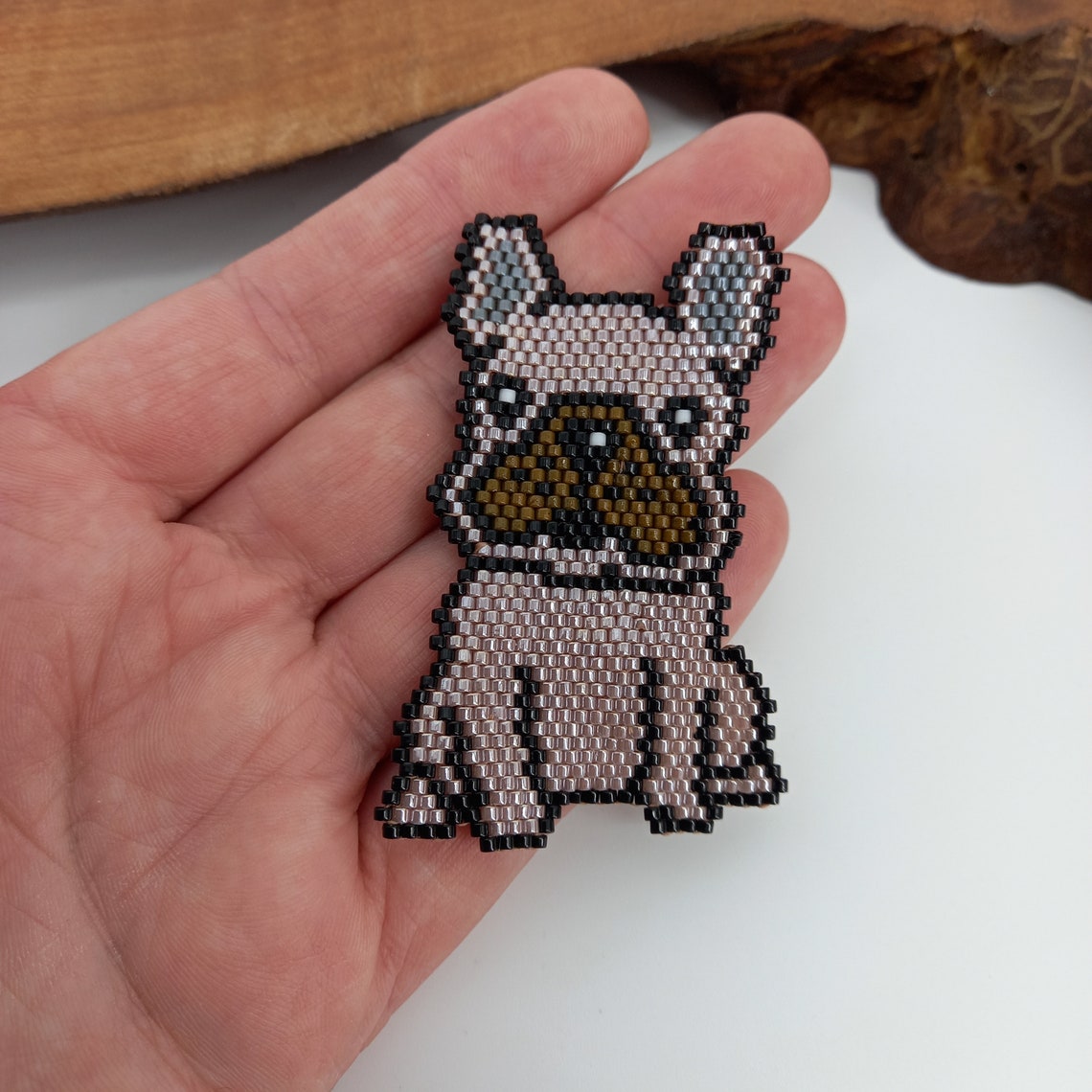 French Bulldog PDF Pattern, Frenchie Brick Stitch PDF Schema for ...