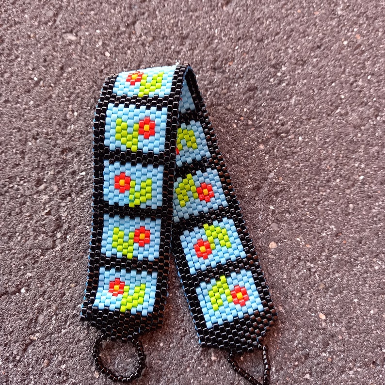 Flower Bracelet PDF Pattern, Flower Bracelet PDF Schema, Do It Yourself ...