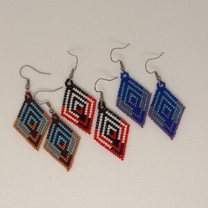 Diamond Earrings PDF Pattern, Shapes PDF Schema for Earrings, Key Ring ...