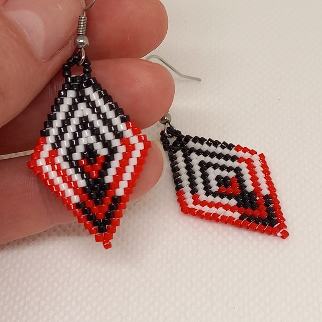 Diamond Earrings PDF Pattern, Shapes PDF Schema for Earrings, Key Ring ...