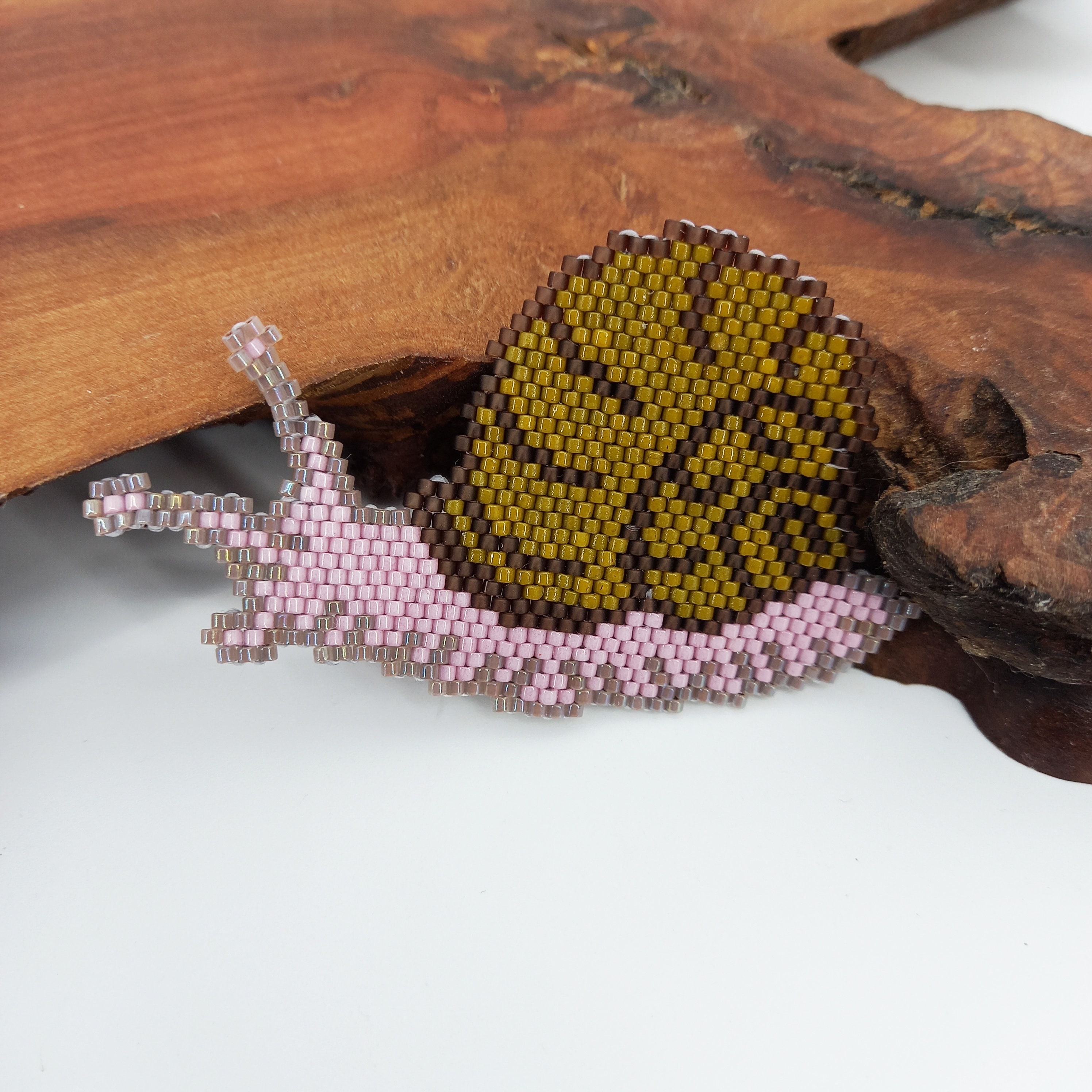 Snail PDF Beading Pattern, Brick Stitch PDF Schema for Pendant Brooch ...