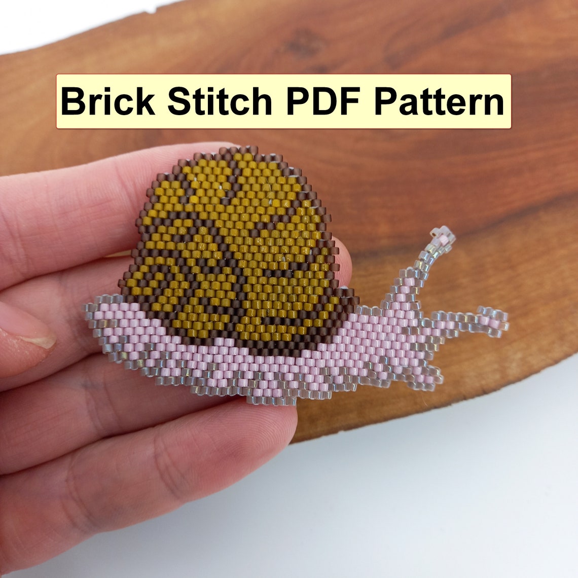 Snail PDF Beading Pattern Brick Stitch PDF Schema for Pendant - Etsy