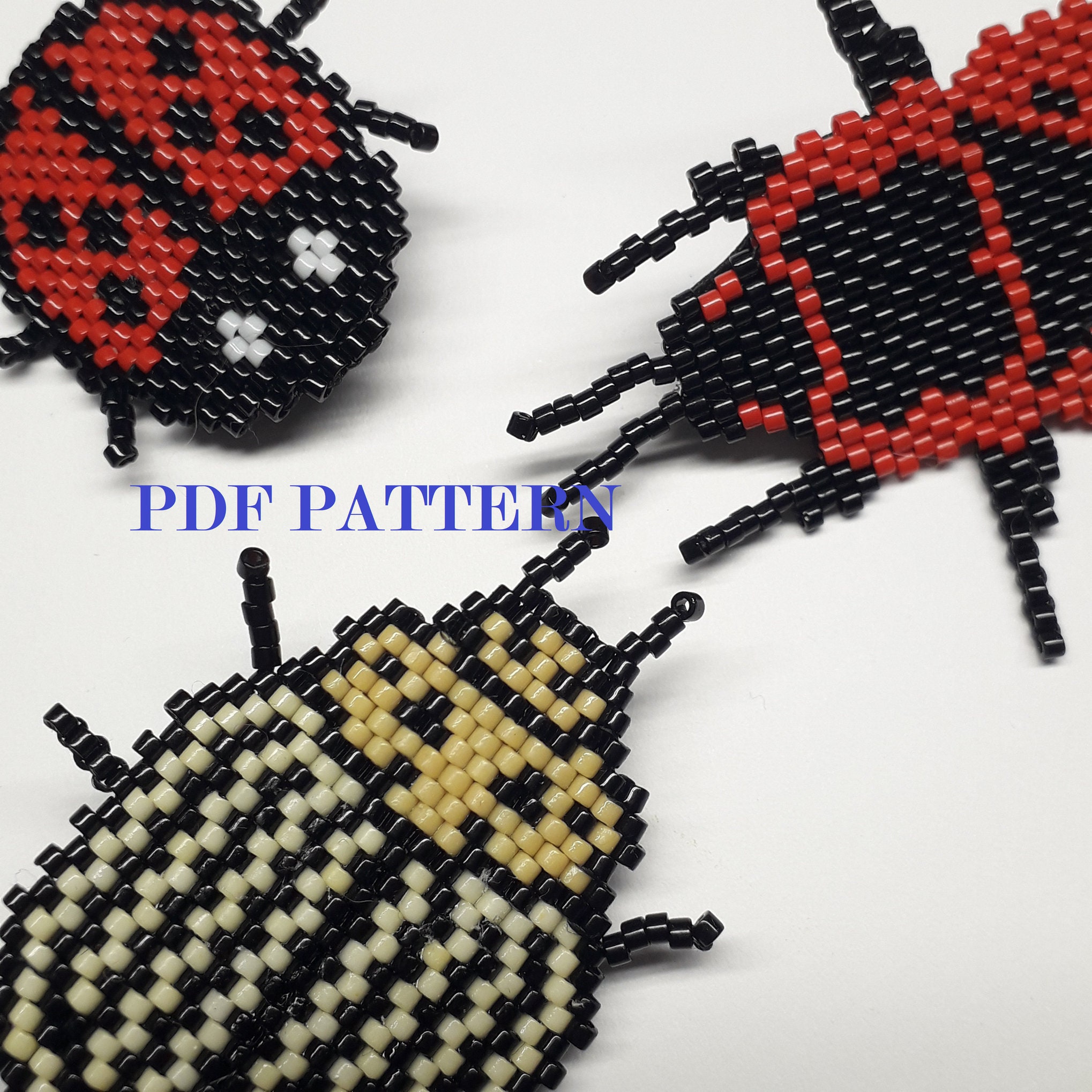 Insects PDF Beading Pattern Brick Stitch PDF Schema for - Etsy