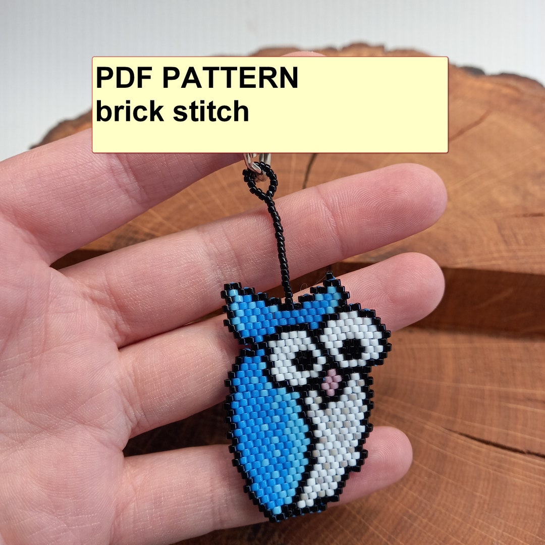 Blue Owl PDF Pattern, Brick Stitch PDF Schema for Earrings, Schema for ...
