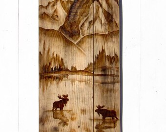 Rustic cabin art | Etsy