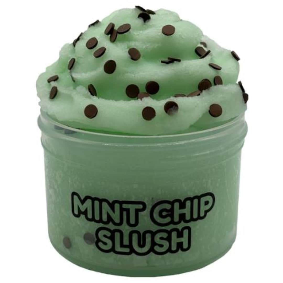 Mint Chip Slush Slime, Scented Icee Slime, Glitter Slimes - Etsy