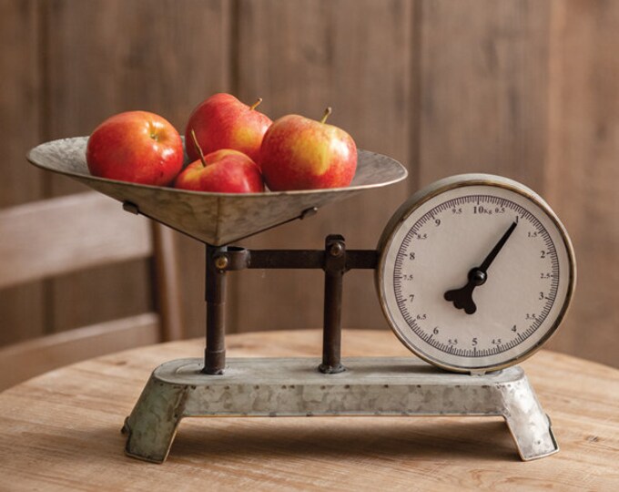 Decorative Farmhouse Kitchen Scale Galvanized Metal Decorative - Etsy