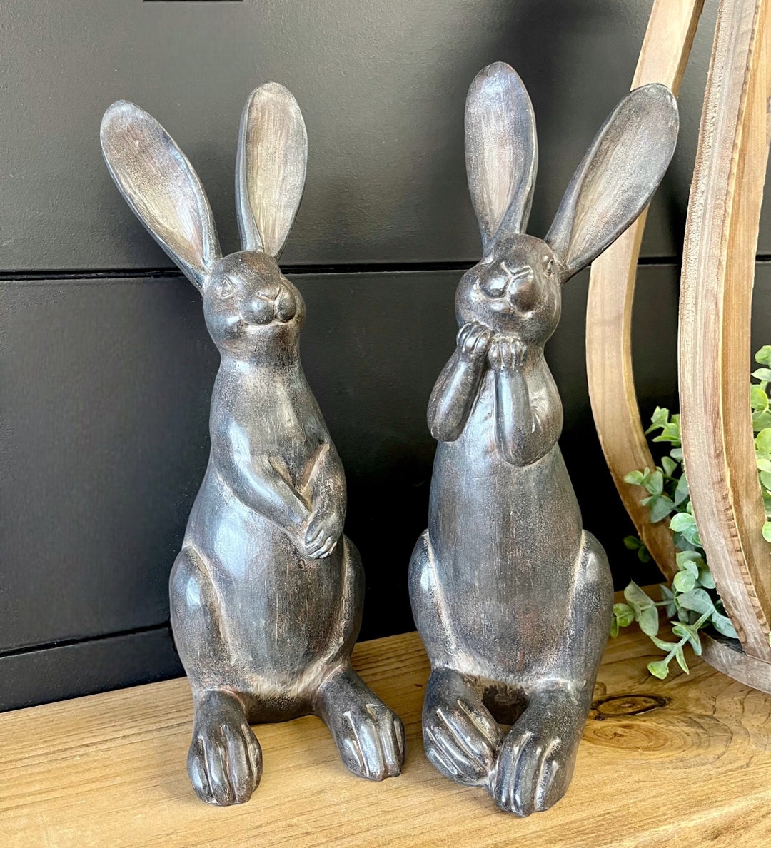 Assorted Spring Resin Rabbit, Easter Bunny Decor, Modern Farmhouse ...