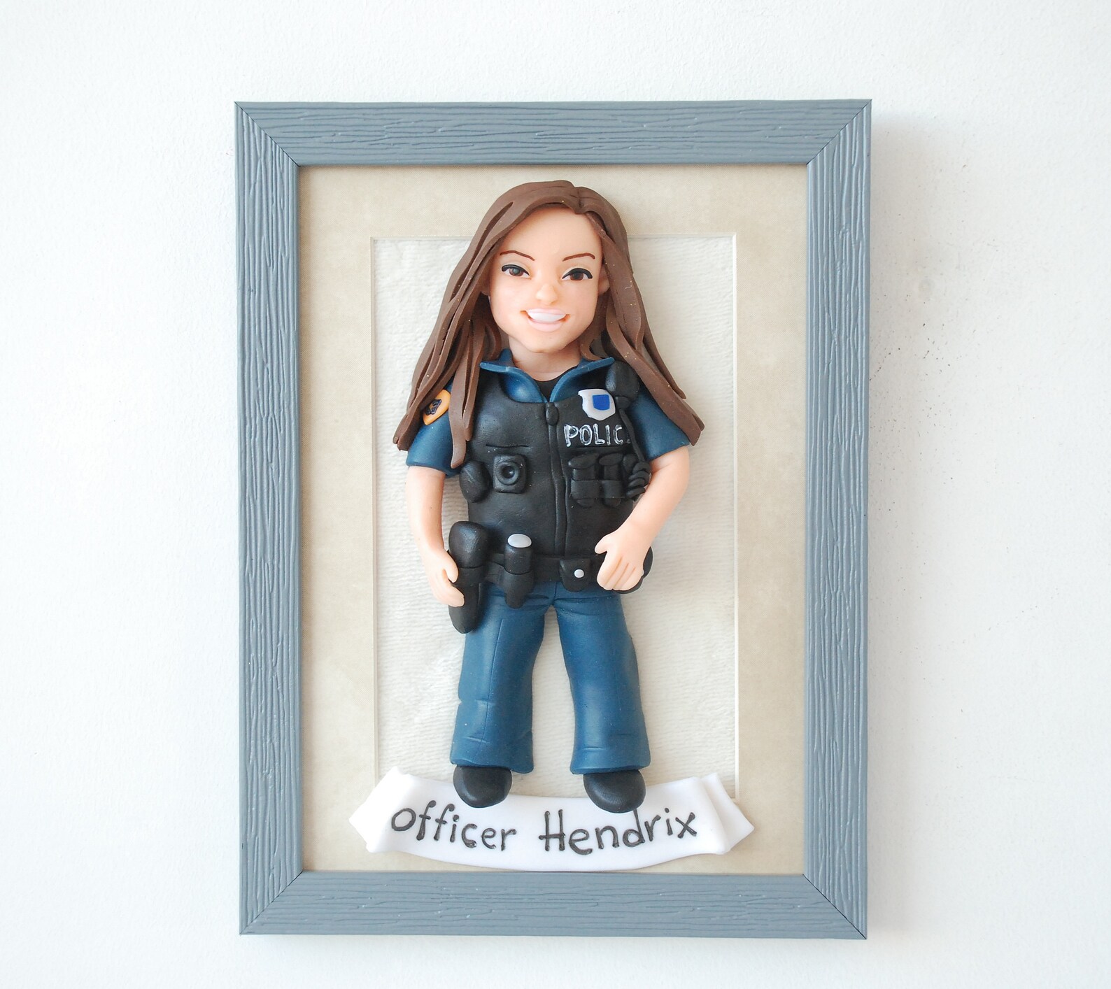 Female Police Officer Gifts Custom 3D Portrait Police Graduation Gifts ...