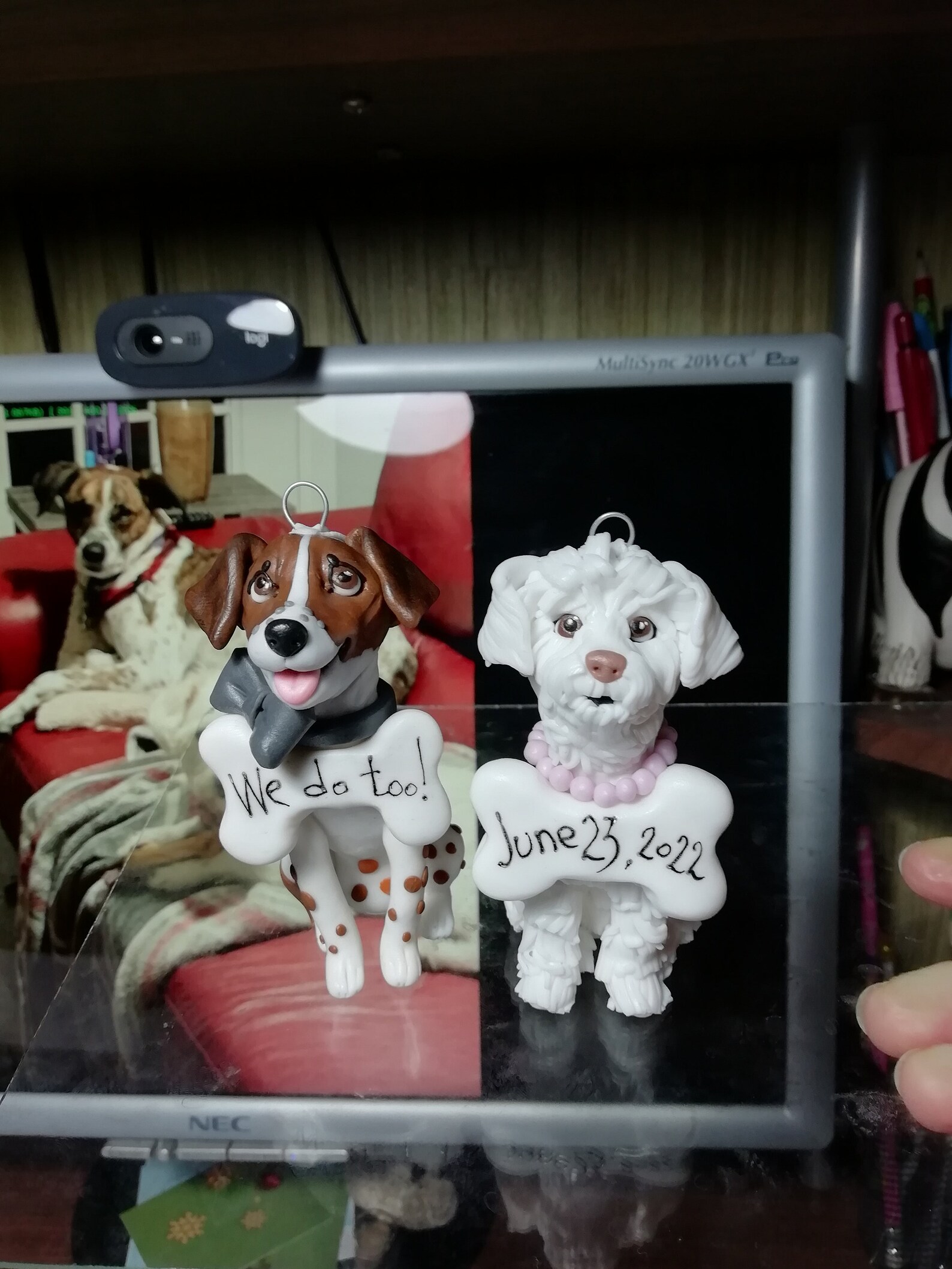 Custom Dog Figurine Labradoodle Ornament Cake Topper With Dog - Etsy UK