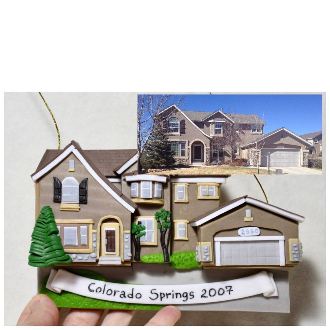 House Portrait From Photo Custom Village House Real Estate Ornament - Etsy