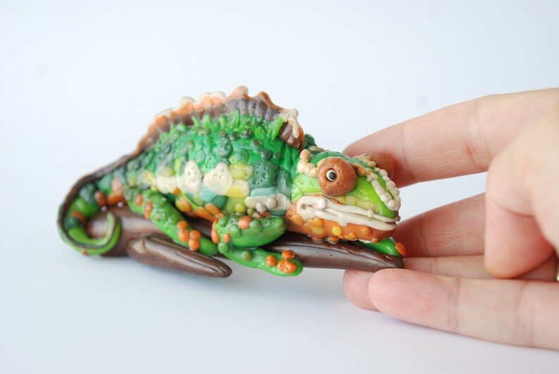 Realistic Chameleon Figure OOAK Chameleon Scultpure Unique Pet - Etsy ...