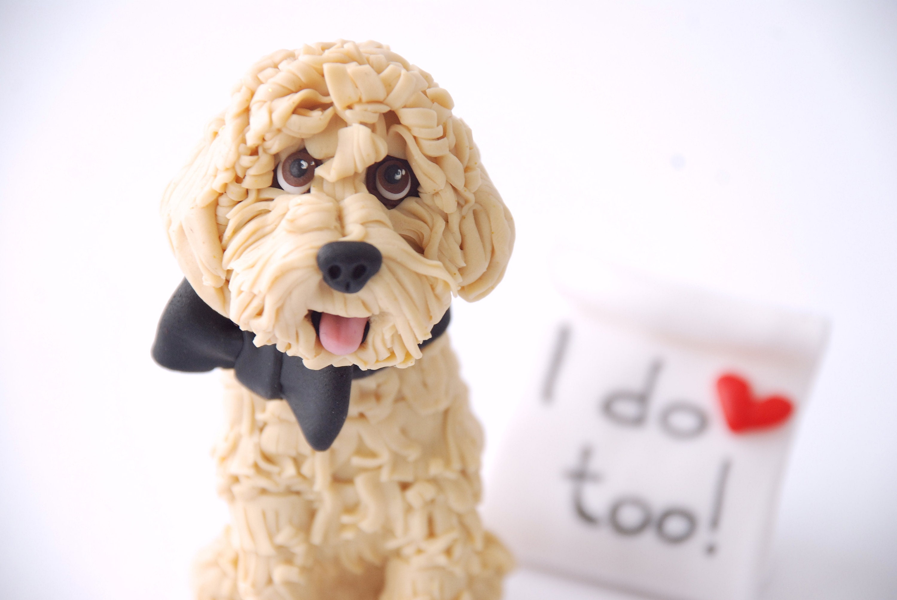 Wedding cake topper with dogGolden doodle Puppy cake topper | Etsy