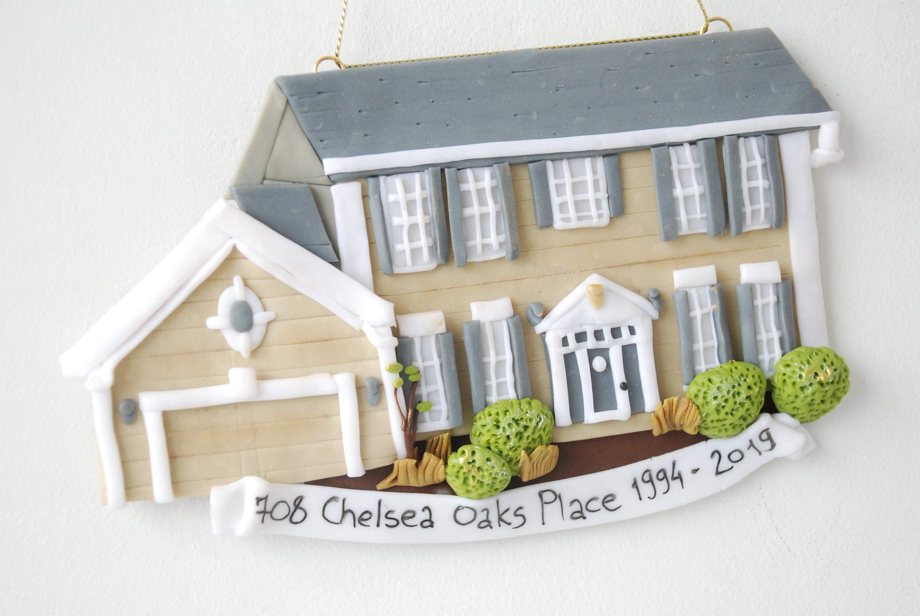 Family house portrait Custom house ornament | Etsy