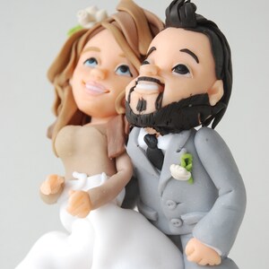 Funny Wedding Cake Topper Realistic Bride and Groom Figurines Custom ...