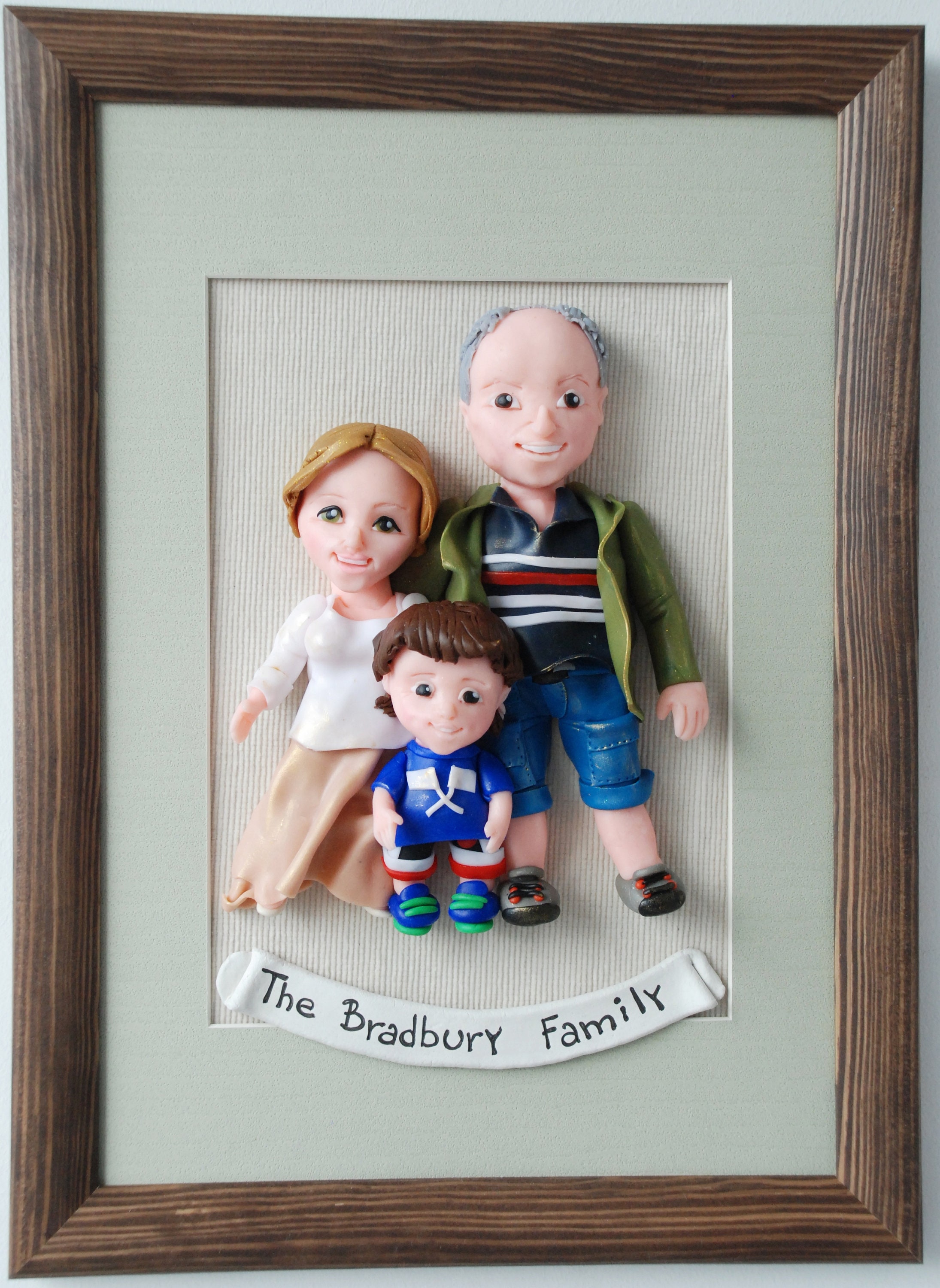 15th Anniversary Gift Custom Family Sculpture - Etsy