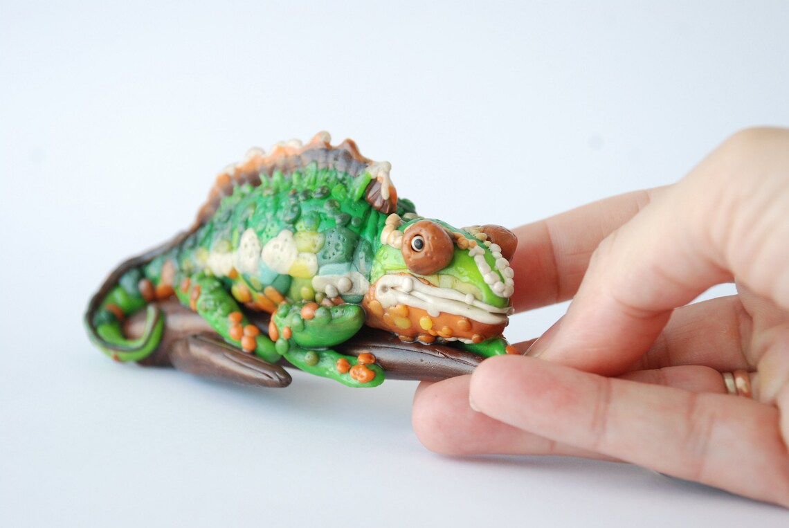 Realistic Chameleon Figure OOAK Chameleon Scultpure Unique Pet - Etsy ...