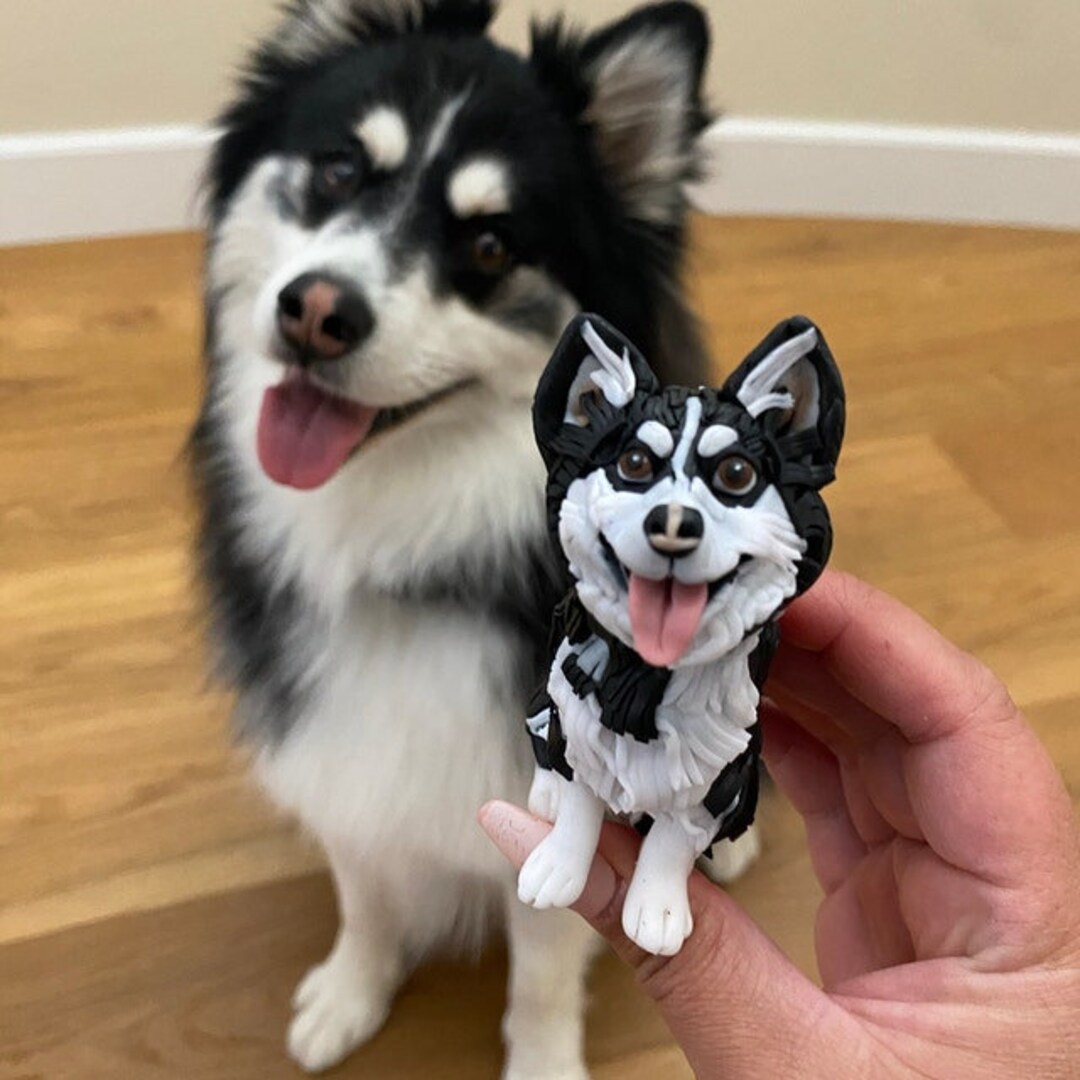 Husky Cake Topper Custom Pet Sculpture Mini Dog Figurine - Etsy