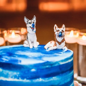 Husky Cake Topper Custom Pet Sculpture Mini Dog Figurine - Etsy