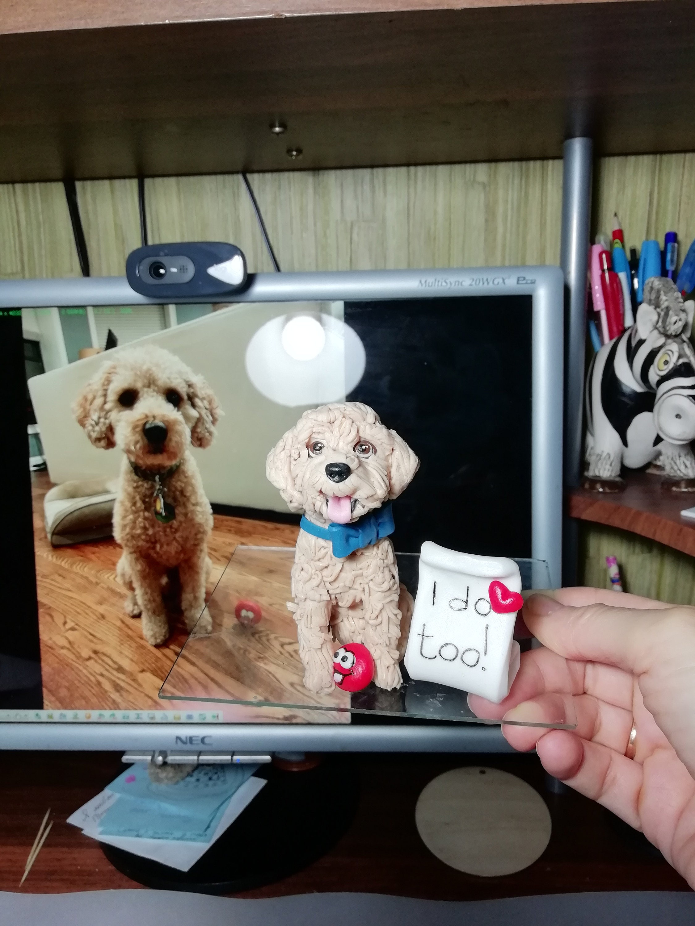 Custom Dog Figurine Labradoodle Ornament Cake Topper With Dog - Etsy UK