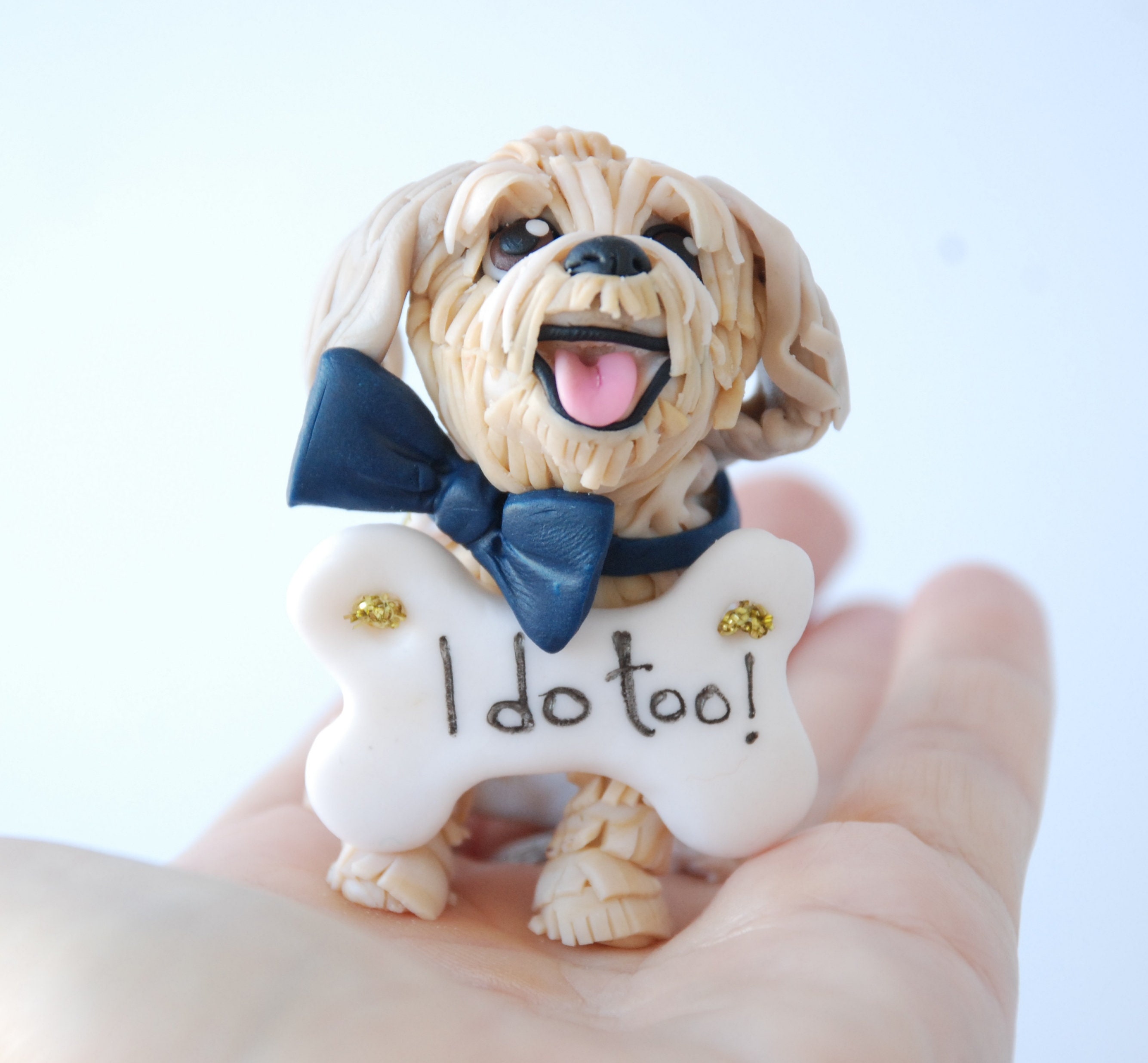 Puppy Cake Toppers I Do Too Custom Dog Cake Topper - Etsy