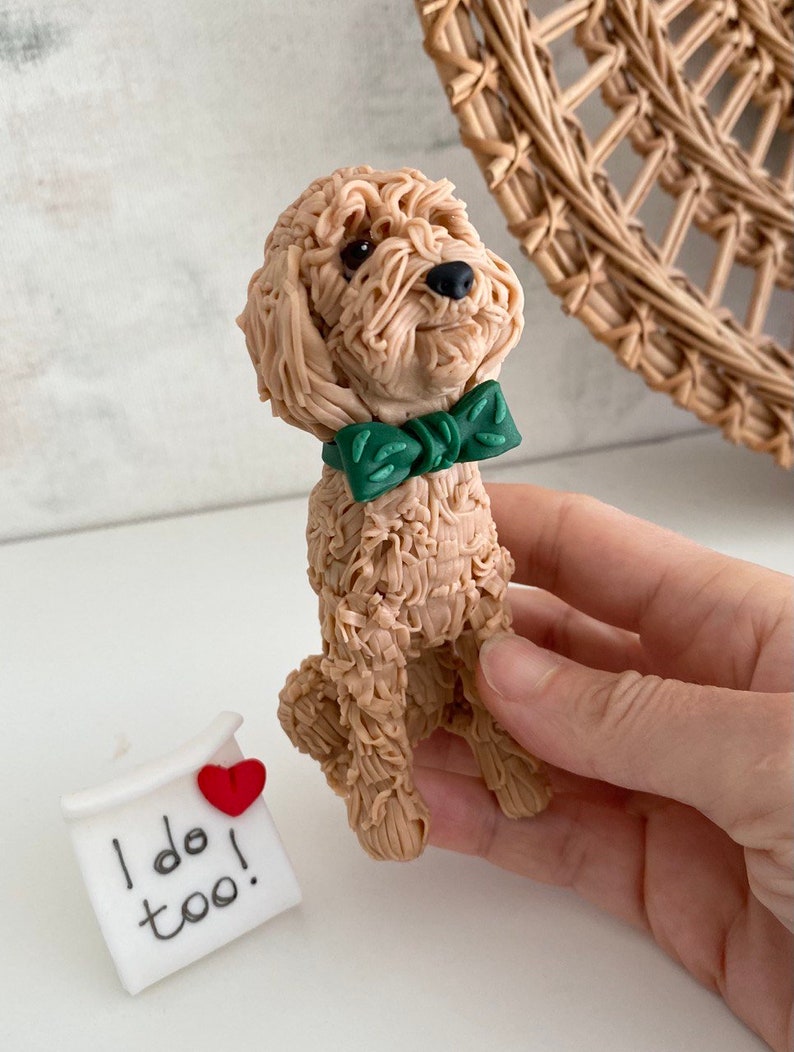Wedding Cake Topper Golden Doodle Custom Dog Figurine - Etsy
