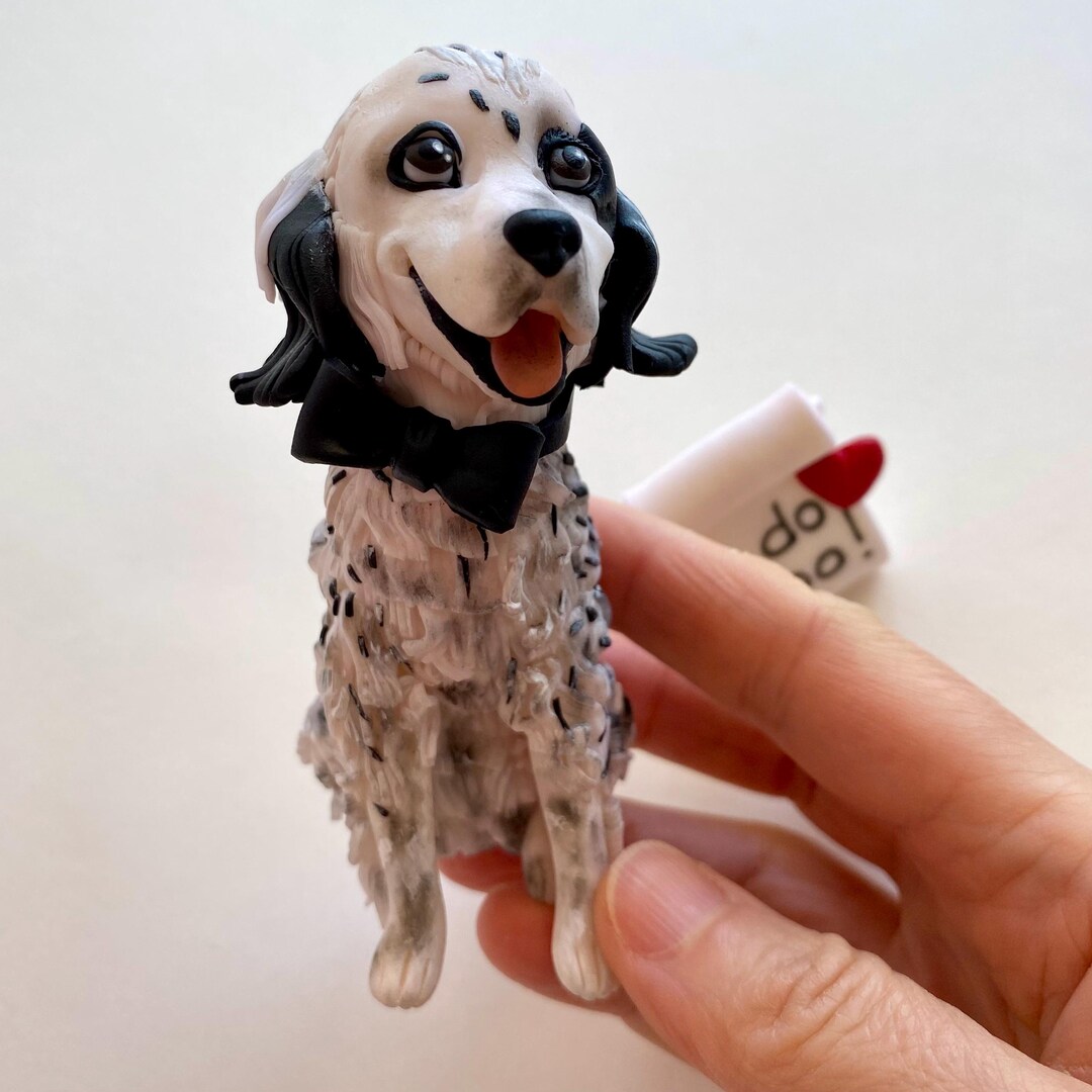 English Setter Cake Topper Custom Dog Figurine - Etsy