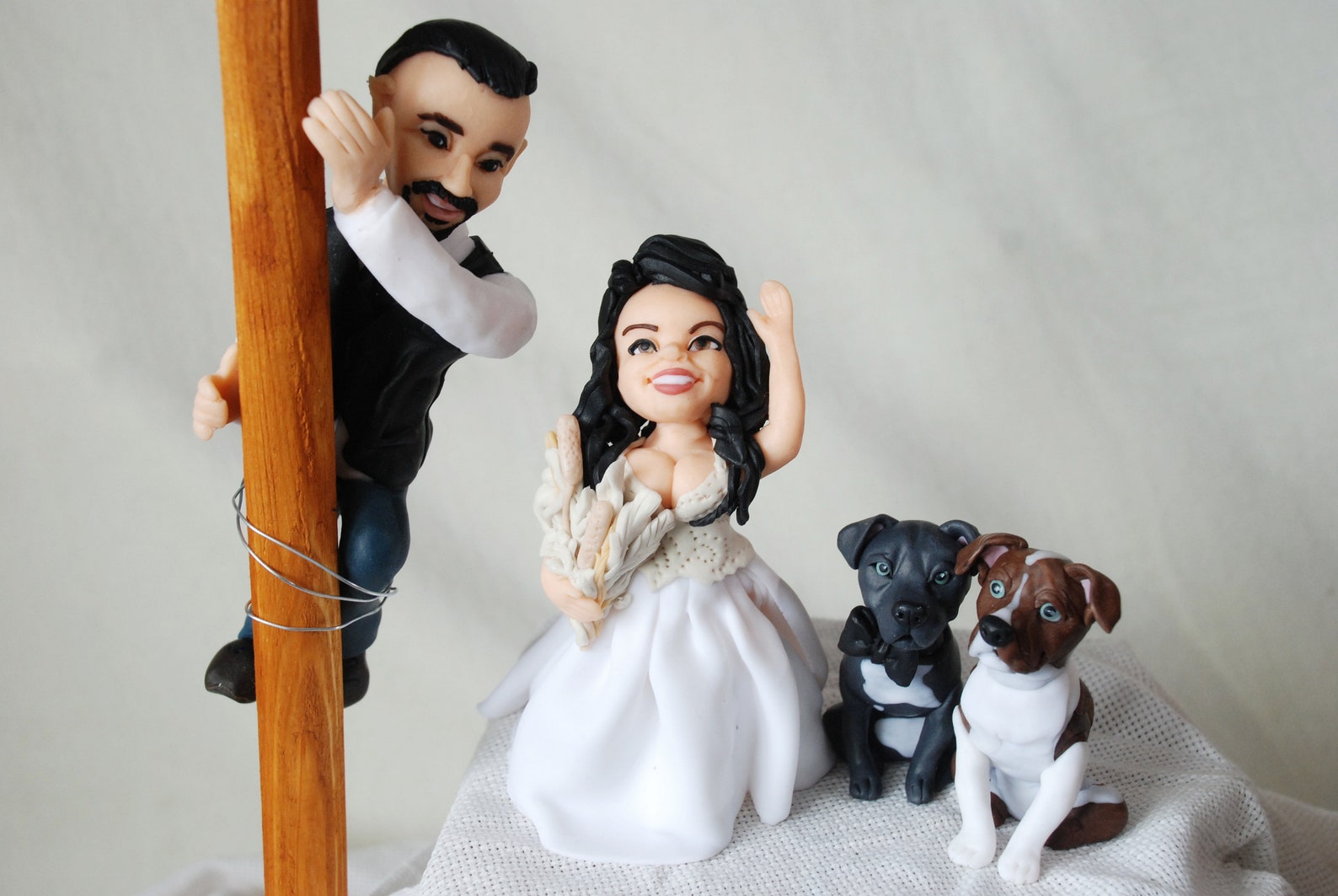 Electrician Wedding Cake Topper Bride and Groom Custom - Etsy