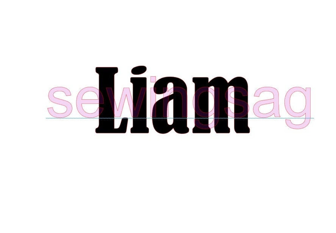 Liam SVG Cut File Silhouette Cricut Name Only Digital File - Etsy