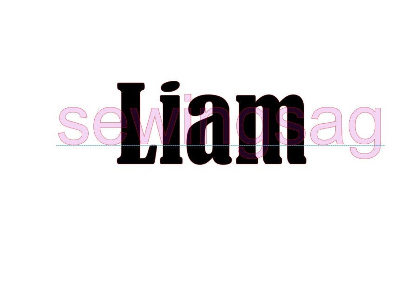Liam SVG Cut File Silhouette Cricut Name Only Digital File - Etsy