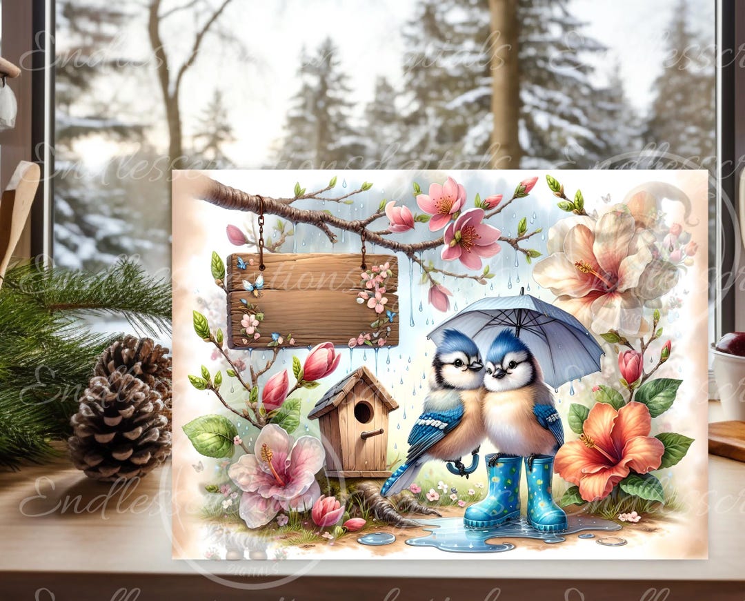 SPRING BABY BLUE Jays Digital Download Only, Can Be Sized for Slates ...