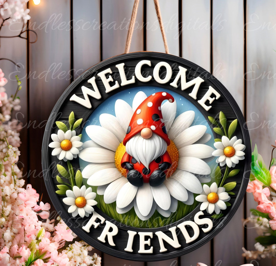 WELCOME WREATH SIGN Png, for Sublimation High Resolution - Etsy