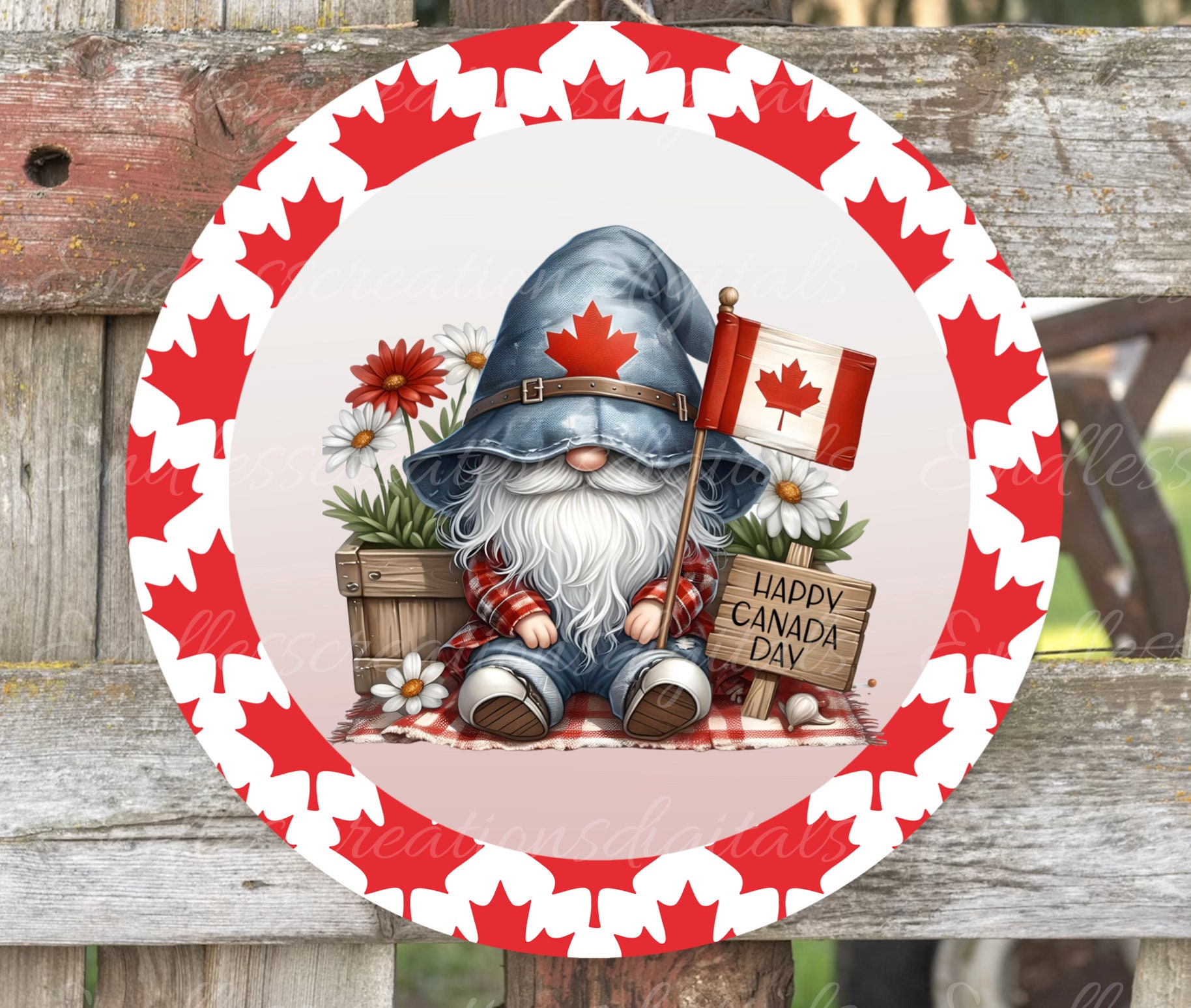 CANADA DAY WIND Spinner Sublimation File for Download 300 Dpi for Use on Wind Spinners and Door ...